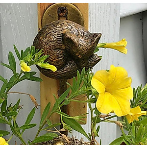 Knobs By Blossom Vintage Antique Brass Iron Wall Hooks Tie Backs Bronze Handmade Metal Animal Hook (8. Sleeping Fox), TFVSAH