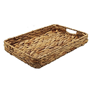 Grass Weaving Tray, Grass Storage Bins for Fruit or Tea,Arts and Crafts. (1) (Tray-A-S)