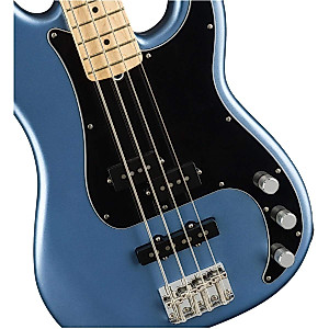 Fender American Performer Precision Bass, Satin Lake Placid Blue, Maple Fingerboard