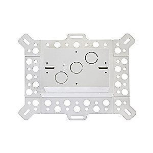Arlington DBVM1W-1 Low Profile IN BOX Electrical Box with Weatherproof Cover for New Construction Stucco/Textured Surfaces/Rigid Siding, Vertical, 1-Gang, White