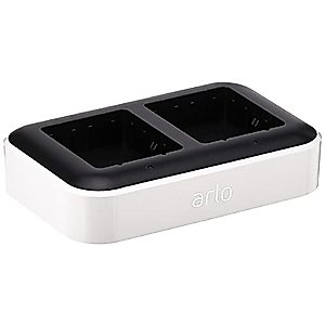 Arlo Dual Charging Station - Arlo Certified Accessory - Charge up to Two Batteries, Works with Arlo Rechargeable Batteries (VMA5400) and Arlo XL Rechargeable Batteries (VMA5420) Only - VMA5400C