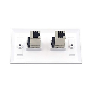 VCE RJ45 Cat6 Shielded in-line Coupler 25-Pack, Cat 6 Female to Female Keystone Jack 8P8C Cat5e Modular Connector with Keystone Latch