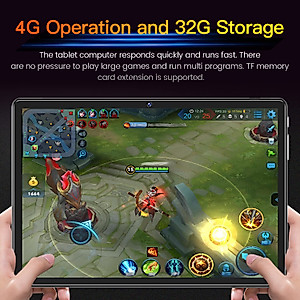 10.1 inch S15 Tablet, 4+32G Full Screen Tablets with Dual SIM Card Slots, Android 8, 1280x800 HD, WiFi, Bluetooth, GPS, 2MP/5MP Camera (Black)