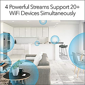 NETGEAR WiFi 6 Mesh Range Extender (EAX15) - Add up to 1,500 sq. ft. and 20+ Devices with AX1800 Dual-Band Wireless Signal Booster & Repeater (up to 1.8Gbps Speed), WPA3 Security, Smart Roaming