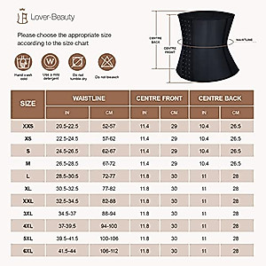 Lover-Beauty Waist Trainer for Women Latex Corsets Waist Cincher Workout Girdle Hourglass Body Shaper (Medium, Black)