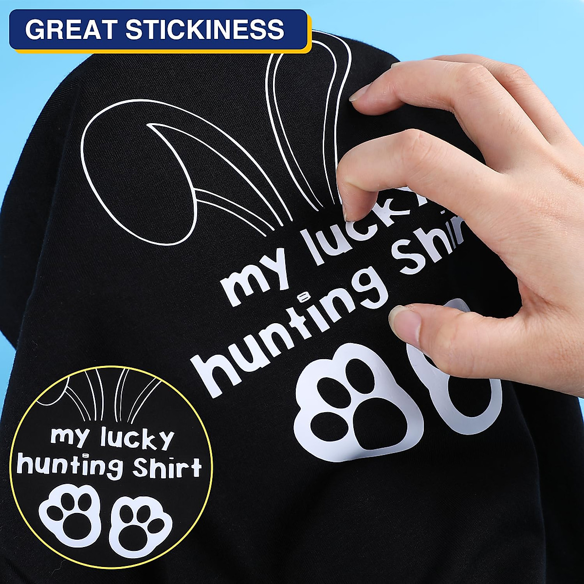 CAREGY 12" x 70FT White Heat Transfer Vinyl for T-Shirts HTV Rolls Iron on Vinyl Easy to Cut Weed Transfer