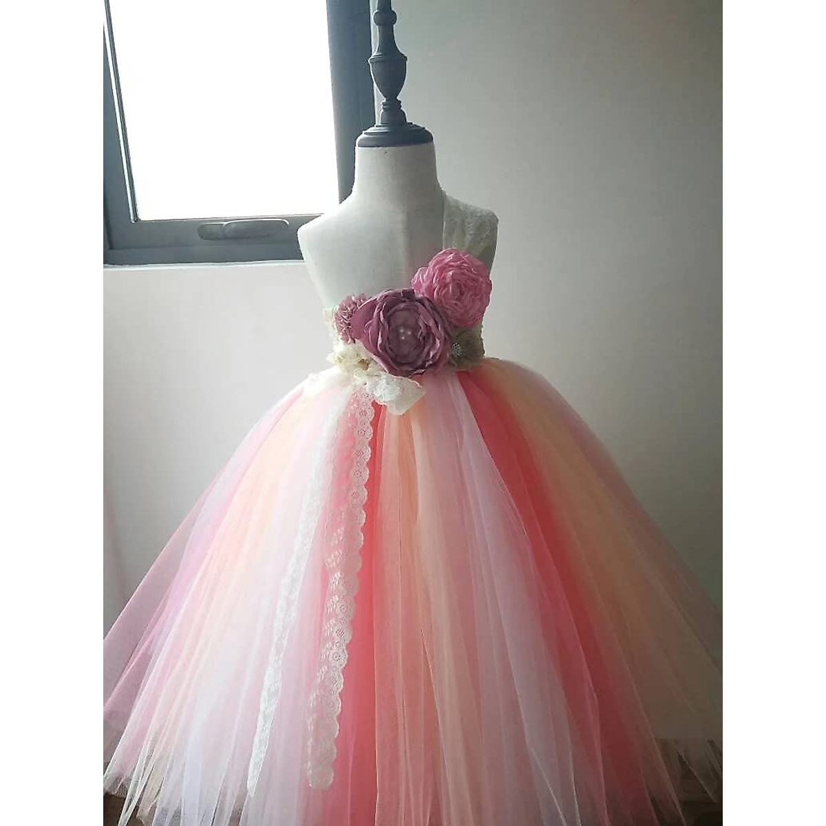 1PCS 6 Inch x 100 Yards Tulle Fabric Sheer Roll Spool Ribbon for Sewing Crafting Tutu Skirt DIY Baby Shower Decorations Wedding Birthday Party Supplies