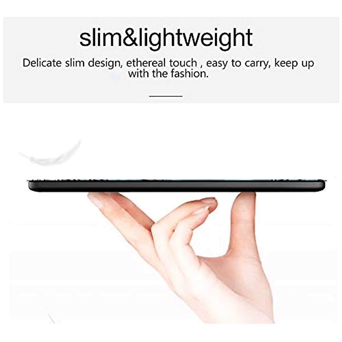 Case Fits Kindle Paperwhite 10Th Generation 2018 Released Ebook Reader Covers Pu Leather Smart Cover with Auto Wake/Sleep Cases for Kindle Paperwhite 4, Watercolor Blue and White Abstract Print, As S