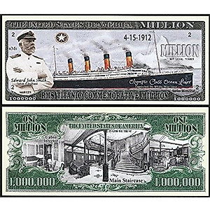 Anime Source RMS Titanic Ocean Liner White Star Line Boat Ship Commemorative Novelty Million Bills - Lot of 25