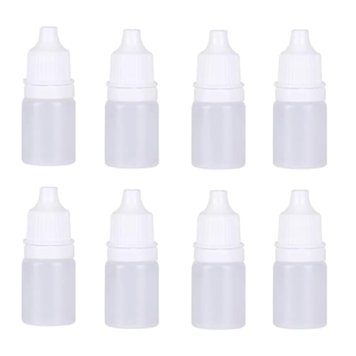 Duehut HLLMX 8 PCS Empty Plastic Squeezable Dropper Bottle Portable Empty Squeezable Dropper Bottle Container with Screw Cap Essential Oil Container 5ML