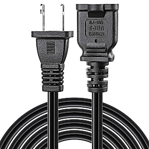 2 Pack Short US AC Power Extension Cable Cord SPT-2 16AWG/2C 125V 13A 2-Prong Polarized Male to Female Extension Cord for NEMA 1-15P to NEMA 1-15R 1FT