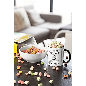 Friends TV Show Gifts, Moo Point It's Like A Cow's Opinion, It Doesn't Matter, It's Moo, F R I E N Black