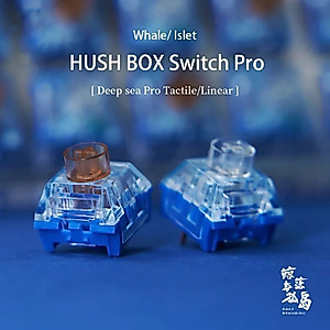 KAILH Hush Deep Sea Switch Pro RGB SMD Mechanical Keyboard Switch DIY Game Keyboard (Linear Islet 70pcs)