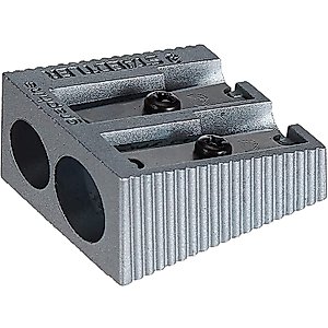 STAEDTLER 510 20 Metal Double-Hole Sharpener for Graphite and Coloured Pencils (Pack of 20)