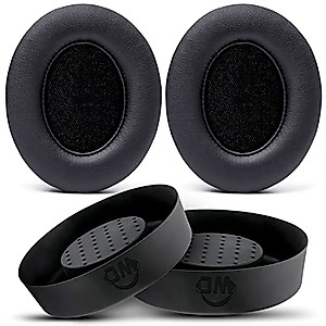 WC Earpads and SweatZ Protective Ear Covers Compatible with Beats Studio 2 & 3, Wired and Wireless | Not for Beats Solo | Black & Black