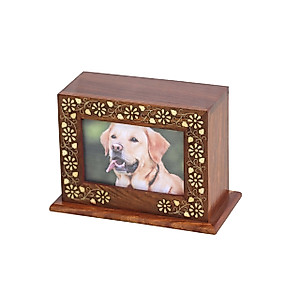 Wooden Photo Urns for Pet Ashes | Wood Cremation Urns | Decorative Urns | Funeral Urns | Handmade Urn for Cat and Dog | Keepsake Urns