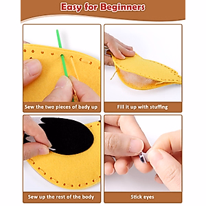 CiyvoLyeen Wild Birds Sewing Craft Kit Animal Sewing Kit for Boys and Girls Beginners Set of 12 Sewing Projects Gift for Kids