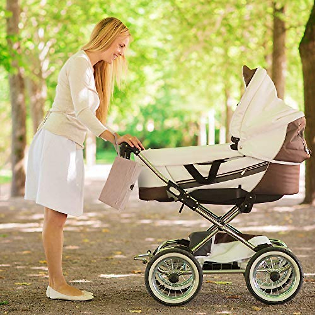 MoBaby Portable Changing Pad, Luxurious Soft-as-Suede Change Clutch, Oeko-TEX Certified, Machine Washable, Chic & Cushioned for Baby, Infant, & Newborn, Light Gray Color