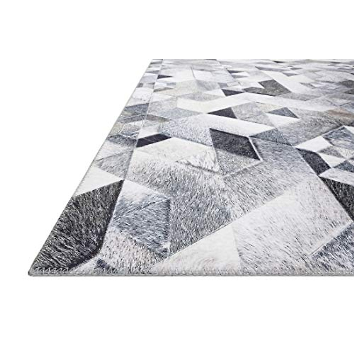Loloi II Maddox Collection MAD-03 Grey/Ivory, Contemporary 5'-0" x 7'-6" Area Rug