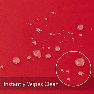 Obstal 210GSM Rectangle Table Cloth - 60x144 Inch - Heavy Duty Water Resistance Microfiber Tablecloth, Decorative Fabric Table Cover for Christmas Holiday Party, Rio Red