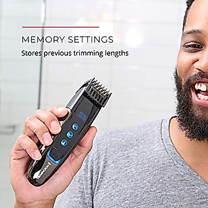 Remington MB4700 Smart Beard Trimmer with Memory Settings and Digital Touch Screen, Rechargeable for Cordless Use