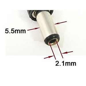 5pack 9v Battery Clip with 2.1mm X 5.5mm Male DC Plug for Arduino by Corpco