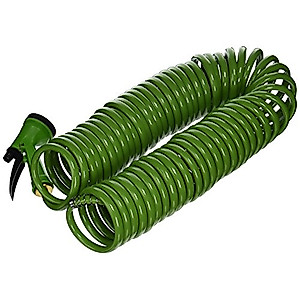 Flexon CH1250N Coil Garden Hose, 50ft, Green