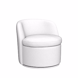 CHITA Swivel Barrel Chair, Comfy Boucle Accent Chair for Living Room, Cream