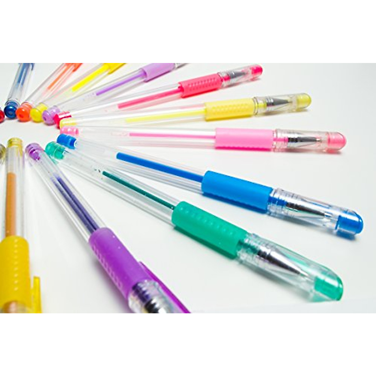 ArtQ Gel Pen Set of 24 Glitter/Neon/Metallic & Pastel Great Coloring | Draw Sketch Doodle Art | Personalize Greeting Cards | Fun Creative Gift