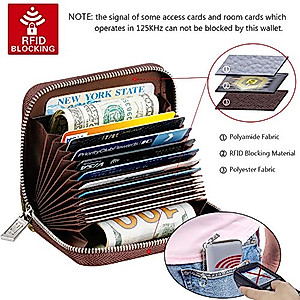 FurArt Credit Card Wallet, Zipper Card Cases Holder for Men Women, RFID Blocking, KeyChain Wallet, Compact Size