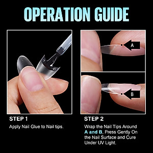 TOMICCA Short Oval Nail Tips, 240Pcs Acrylic Full Matte Nail Tips, 12 Sizes No C Curve Fake Half Cover Nail Tips for Nail Extension Salon Home DIY