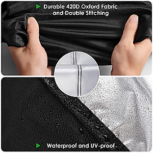 Iptienda Patio Bar Table Cover for Outdoor Console/Buffet Table, 50 Inch Waterproof Prep Table Cover for Grill Cart, Stainless Steel/Metal Table-50"L x 34"W x 36"H