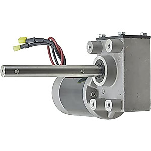 New 12 Volt Salt Spreader Motor w/Gear Box Compatible with/Replacement for Curtis Meyer Lesco Trynex D6106, D6107, D6107-06, D610706 0.618in Shaft OD