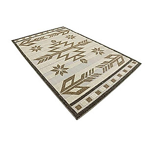 Unique Loom Outdoor Modern Collection Area Rug - Albuquerque (5' x 8' Rectangle, Beige/ Brown)