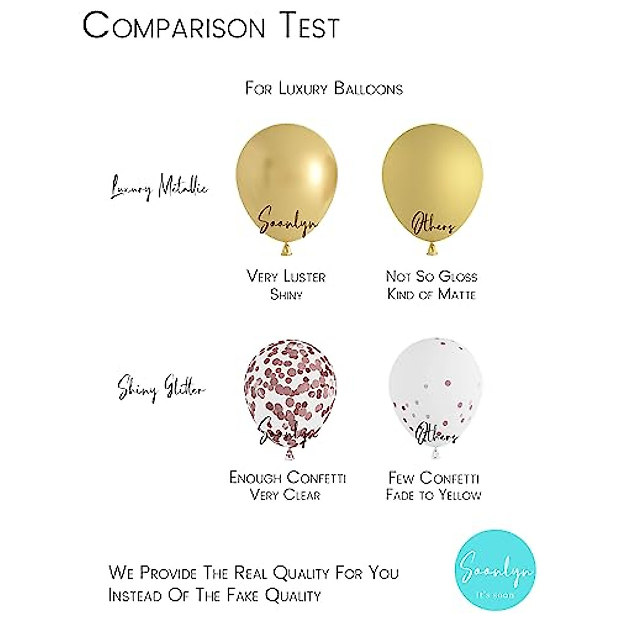 Soonlyn Rose Gold Balloons 140 Pack 12 Inch Gold and Pink Balloons and Pink Confetti Balloons Garland Arch Kit for Bridal Shower Baby Shower Party Decoration