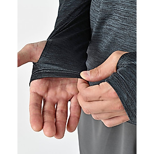 3 Pack: Men's Long Sleeve T Shirts, Dry Fit UV Sun Protection Outdoor Hiking Athletic Active Tops with Thumb Holes (Set 1, Medium)