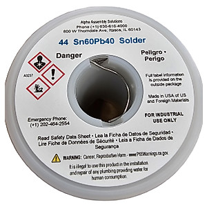 Kester solder 44" Rosin Core #66/44 .8mm 1 lb. Spool