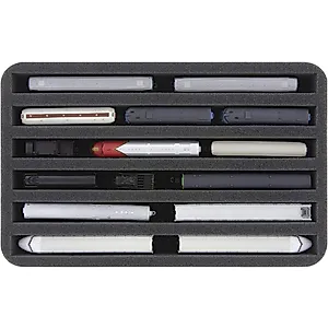 Feldherr Magnetic Box Yellow for Model Railway locomotives, Wagons and Vehicles - 6 Slots for Z Gauge - Vertical