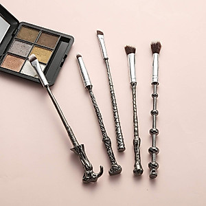 Gifts Wi-zard Wand Makeup Brushes 5 PCS Makeup Brush Set for Foundation Blending Blush Concealer Eyebrow Face Powder