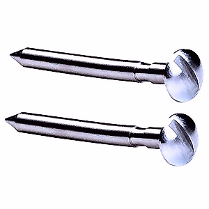 Pinewood Pro Derby Car Machined 2.5 Degree Bent Axles with Easy Turn Screw Driver Slot – Polished Grooved and Nickel Plated Axles for Rail Riding or Canting Rear Axles – (2 axles)