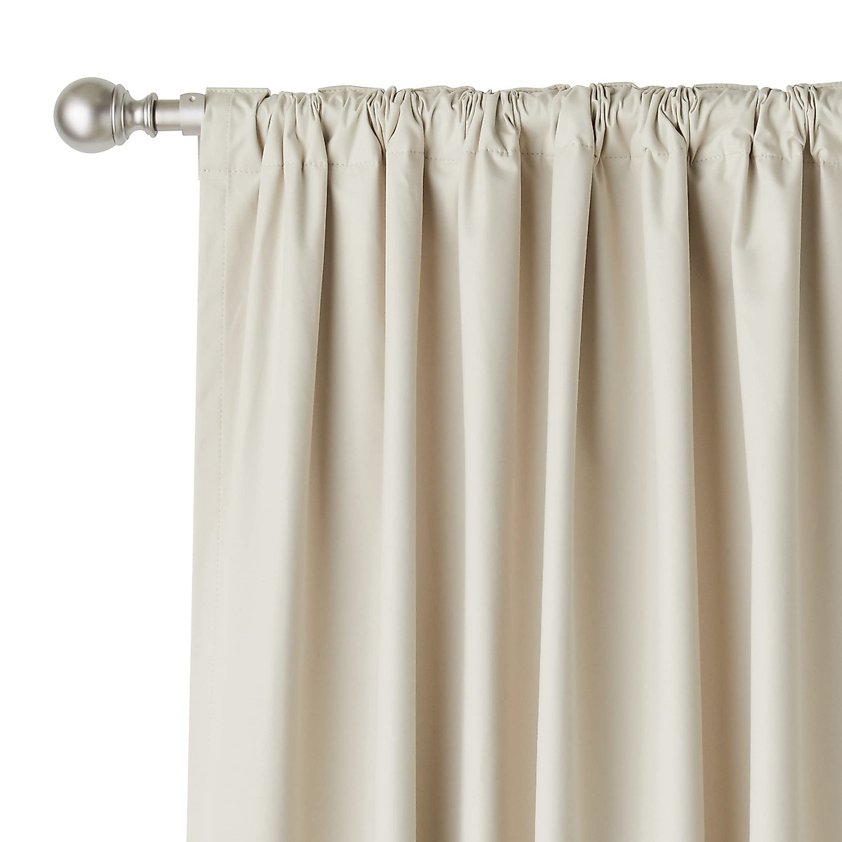 Amazon Basics Room Darkening Blackout Window Curtain with Grommets, 42 x 84 Inches, Light Blue - Set of 2