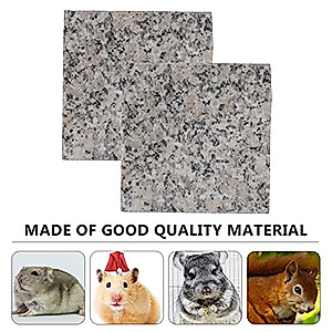 UKCOCO Rabbit Cooling Pad- Chinchilla Cooling Stone Hamster Summer Cooling Board, Marble Design Small Animals Self- Cooling Platform, Hamster Cooler for Home Outside 2Pcs