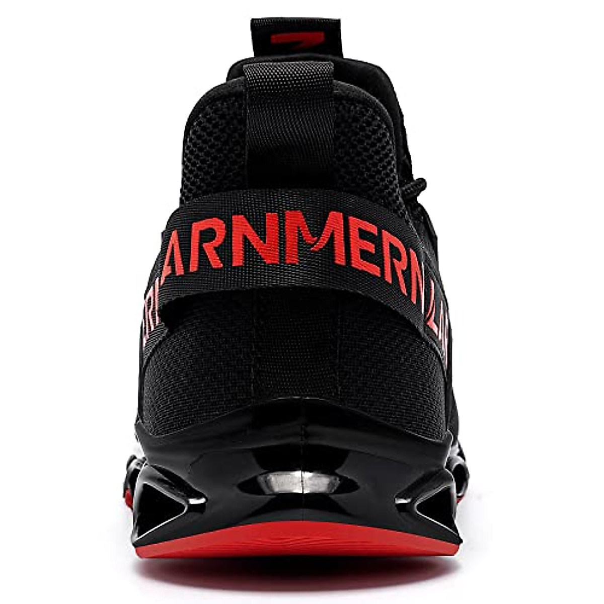 LARNMERN Steel Toe Shoes for Men Women Comfortable Safety Sneakers Breathable Tennies Sneakers Indestructible Work Shoes Black/Red