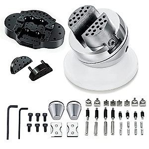 DZQ Ball Vise 3" Engraving Setting Tool 360°Rotation Professional Ball Vise 17PCS Attachment Jewelry Engraving Block Tools Standard Block (3inch)