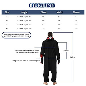 Kigrucme Unisex Adult Cartoon Onesie Pajamasr One Piece pink Bear Animal Costume Halloween Cosplay Homewear Anime Costume(pink,l)