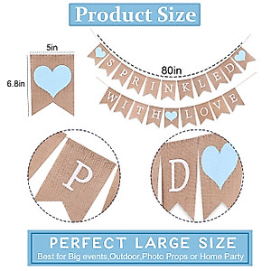 Sprinkled with Love Banner - Rustic Burlap Baby Shower Banner, Sprinkled with Love Baby Shower Decorations, Baby Birthday Banner, Party Photo Backdrop, Photo Decoration Props