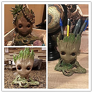 Arbusb Succulent Planter Pen Cup TreeMan for Birthday Gift,Pen Holder Pot Cute Green Plants Flower Pot,Best Festive Gift for Kids Girls,Boys,Women 5.63x3.15inch Indoor Outdoor(Express Love)