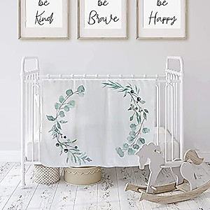 Baby Milestone Blanket for Boys & Girls | Soft Monthly Picture Blanket for Newborn | Eucalyptus Nursery Decor | Photo Prop Blankets Gender Neutral 45"x40"