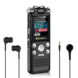 Voice Recorder-16GB Voice Activated Recorder with Variable Speed Playback,Sound Recorder Built in Ultra-Sensitive Microphones and MP3 Player,Digital Voice Recorder for Lectures and Meetings