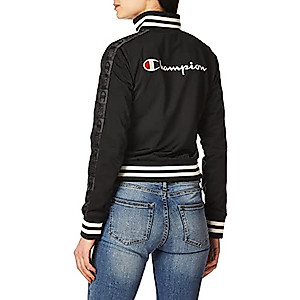 Champion Women's Tricot Track Jacket, Black, Small